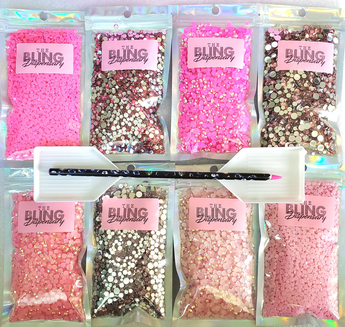 All Pink Resin Rhinestone Kit (3mm-6mm size) – The Bling Dispensary