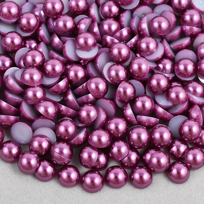 Plum Purple Domed Flatback Pearls MIX – The Bling Dispensary